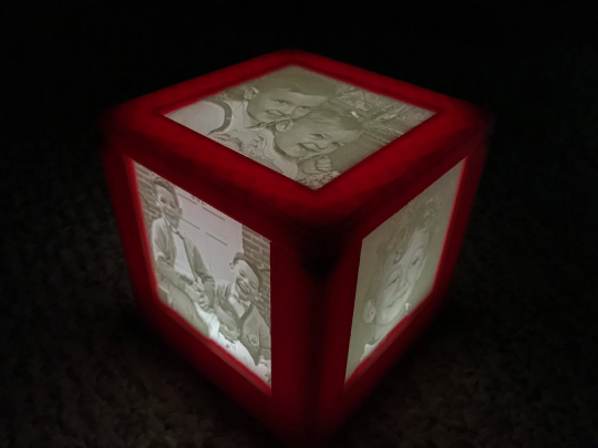 Lithophane 3D Printed Lighted Photo Cube – The3DPrintingMan
